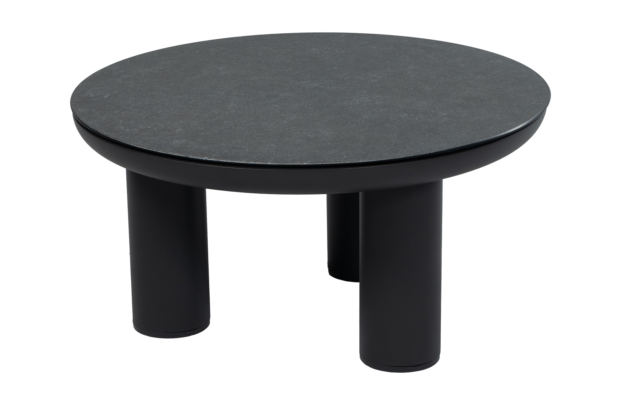 Loungetafel Capri 60øcm | Matt Black & Grey